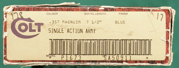 Colt Single Action Army 3rd Generation