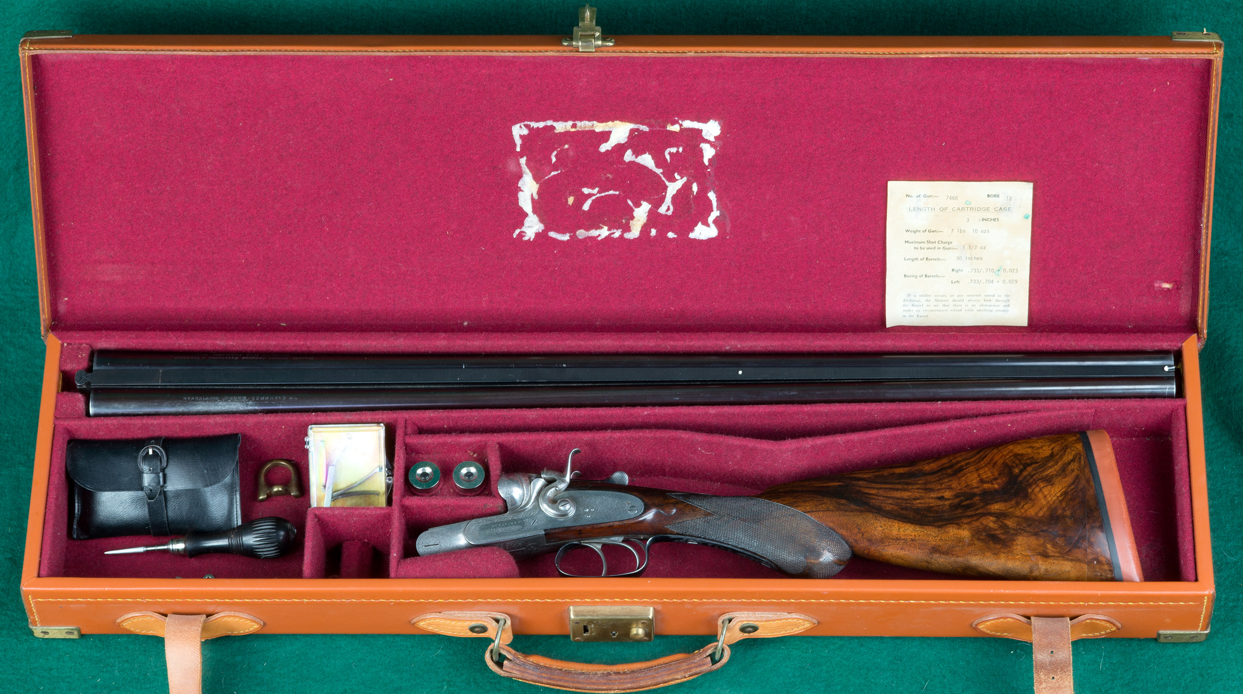 William Cashmore Hammer Toplever Sidelock 12 Gauge