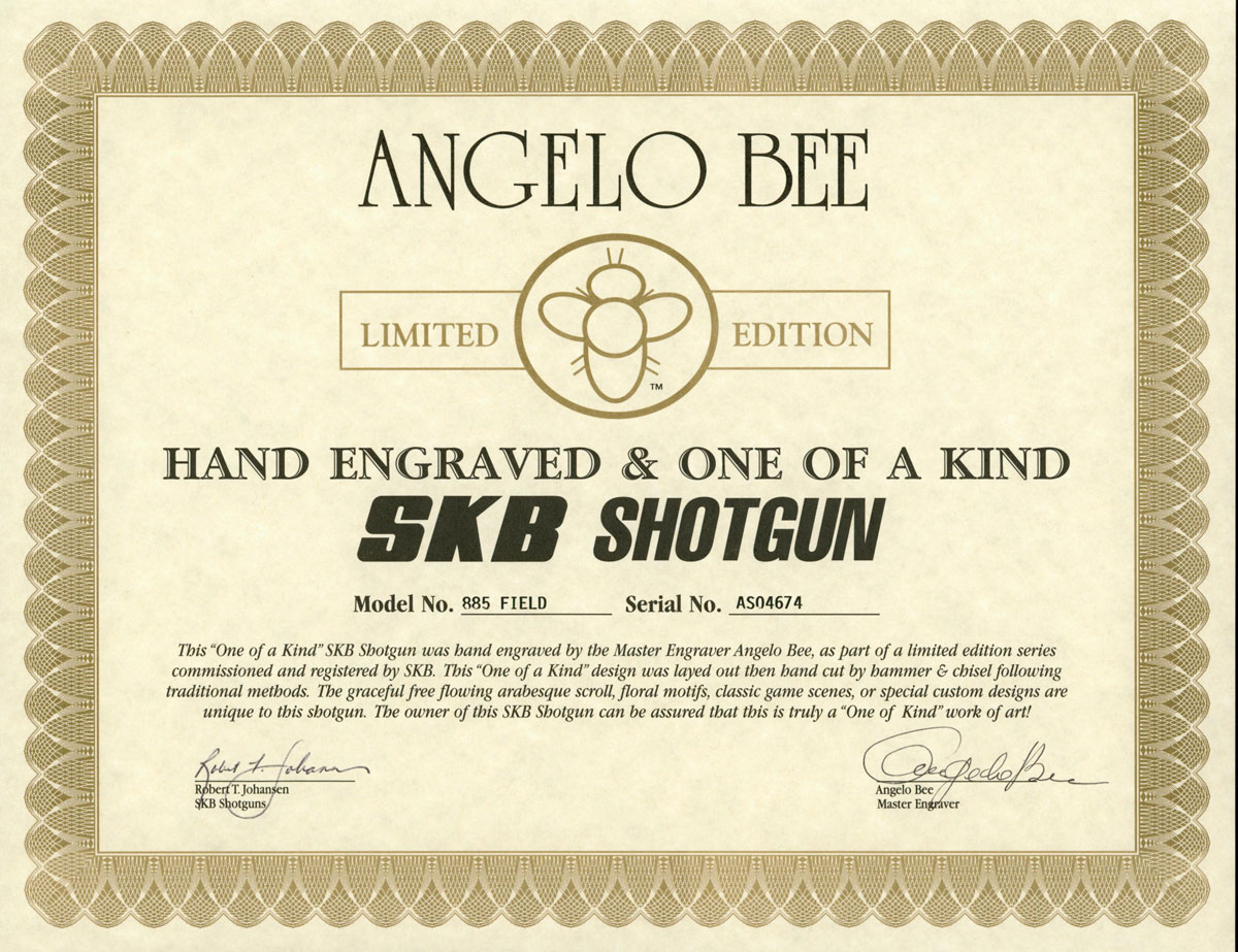 SKB Model 885 Angelo Bee Limited Edition 12ga